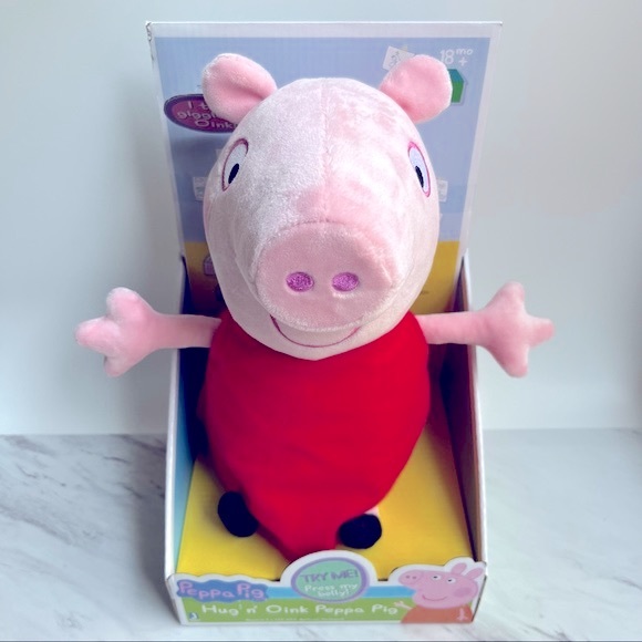 Peppa Pig | Toys | Peppa Pig Hug N Oink 2 Talking Animal Plush Talks ...
